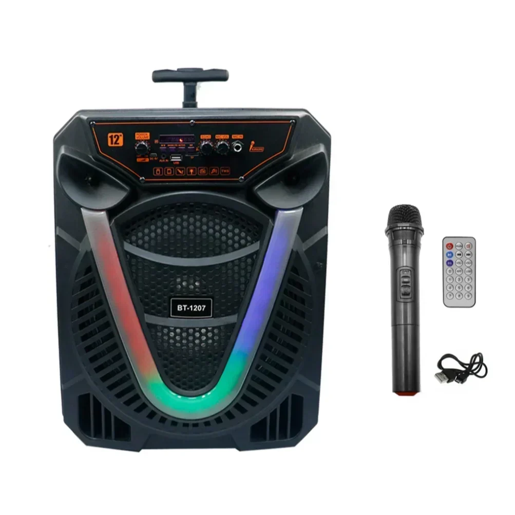 Φορητό Ασύρματο Ηχείο 12′ Bluetooth FM, USB, TF, AUX 30W TWS με Λαβή ...